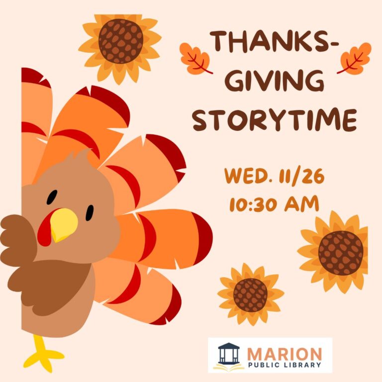 Thanksgiving Family Storytime – Marion Public Library